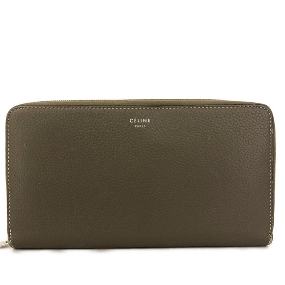 Celine | Bags | Authentic Celine Logo Grey X Yellow Leather White ...